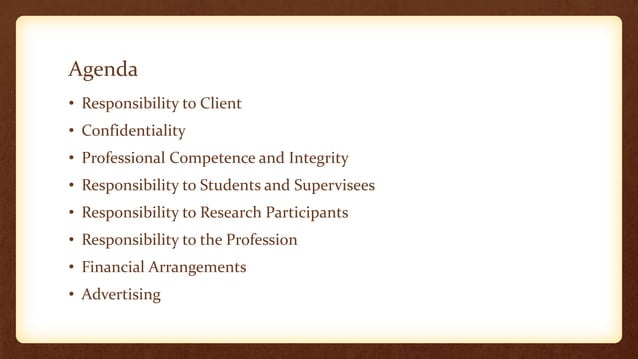 Aamft s code of ethics | PPT
