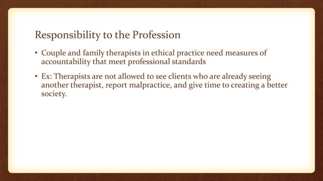Aamft s code of ethics | PPT