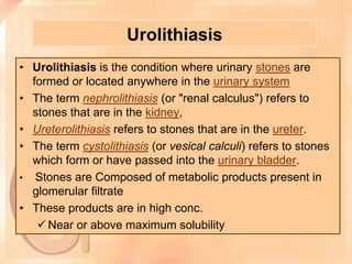 Urolithiasis and comparison between Urosinal Syrup and zyloric Tablet | PPT