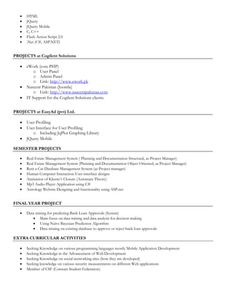 Aamir aslam(resume) | PDF