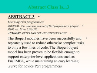 Aamir javed perl | PPT