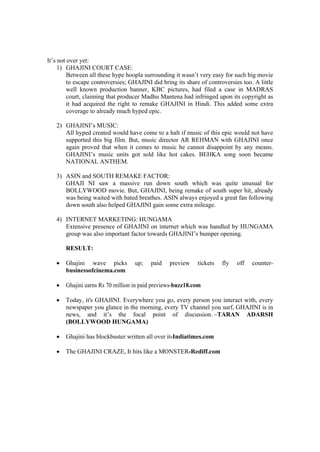 GHAJINI MARKETING STRATEGY | PDF