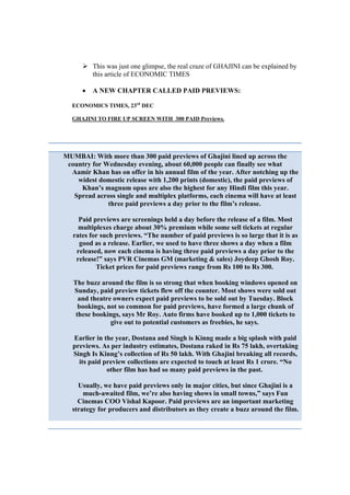 GHAJINI MARKETING STRATEGY | PDF