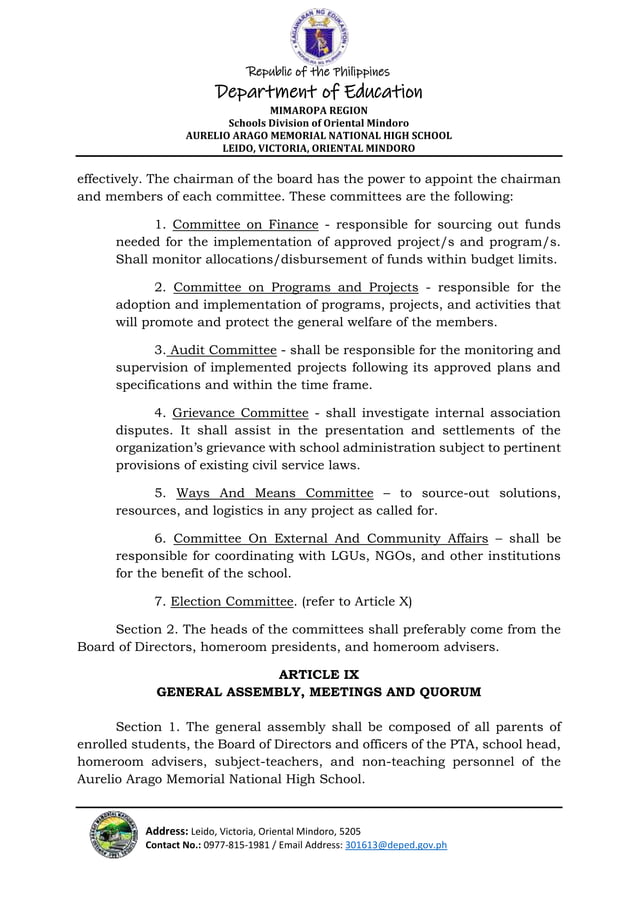 AAMNHS-PTA-CONSTITUTION-AND-BY-LAWS.docx | Professional School ...