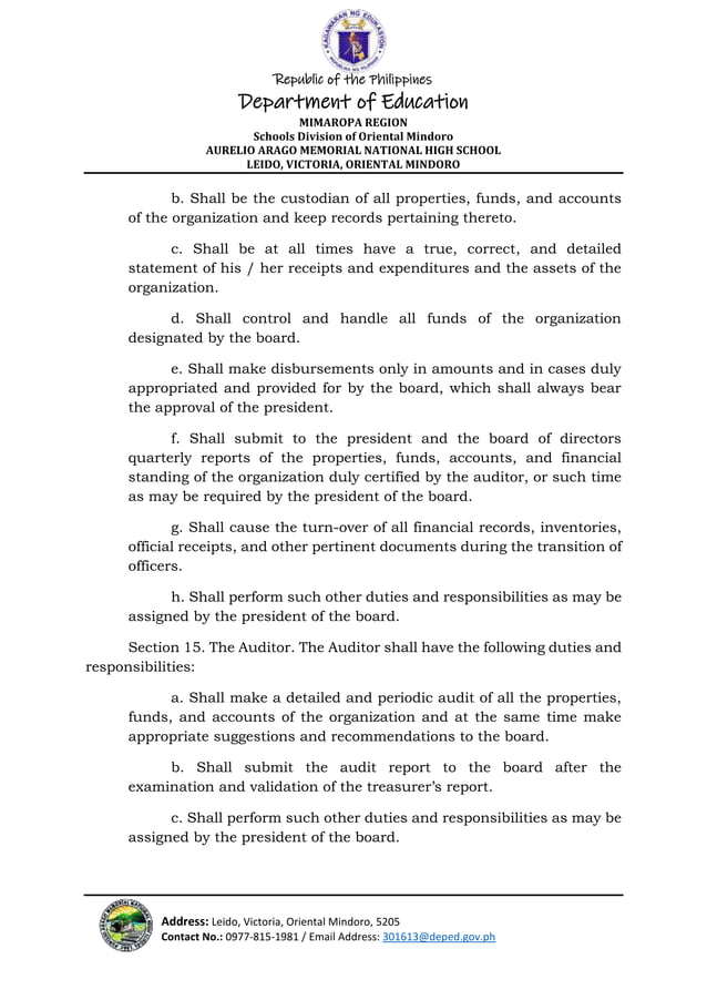 AAMNHS-PTA-CONSTITUTION-AND-BY-LAWS.docx | Professional School ...