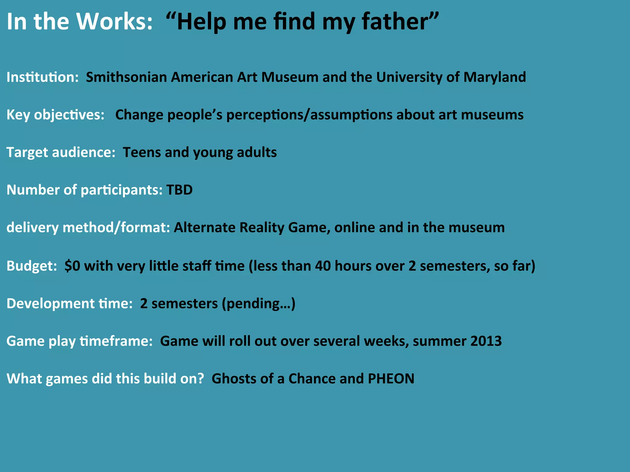 Narrative games in museums (Goodlander) | PDF