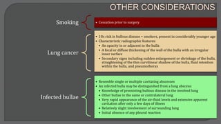 Surgery for Bullous Disease | PPTX