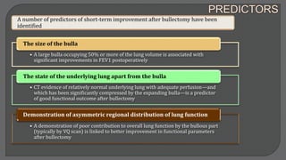 Surgery for Bullous Disease | PPTX