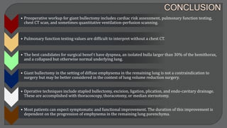 Surgery for Bullous Disease | PPTX