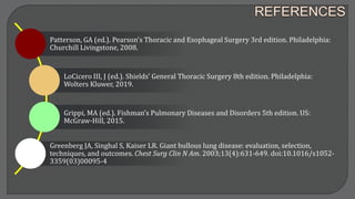 Surgery for Bullous Disease | PPTX
