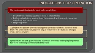 Surgery for Bullous Disease | PPTX