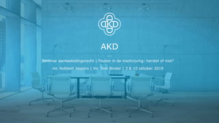 Aanbestedingsseminars 2019 workshop 2 | PPT