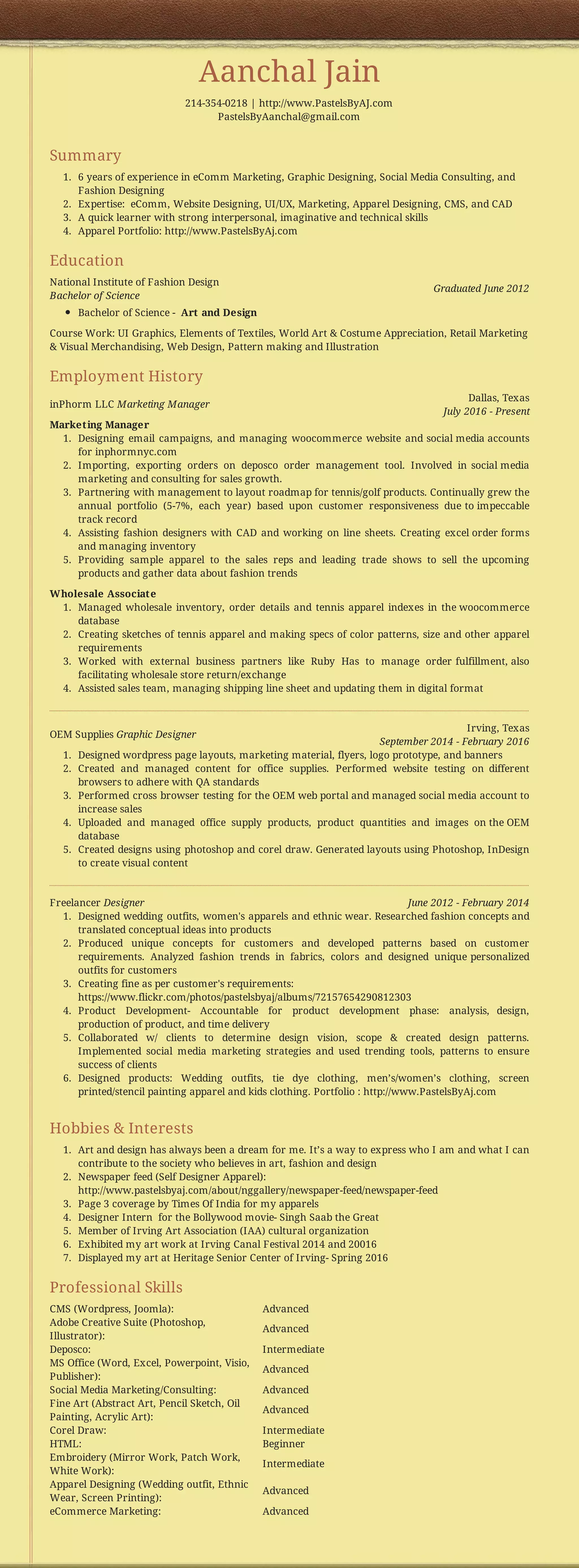 Aanchal's Resume | PDF