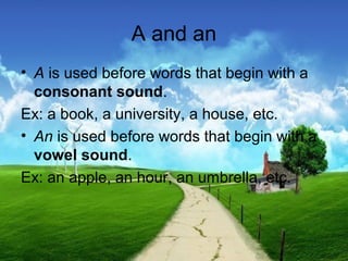 A and an | PPT