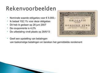 Aandelen obligaties | PPT