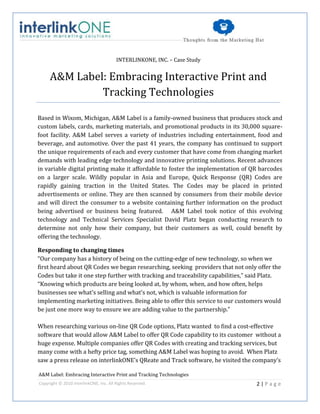 A&M Label Casse Study | PDF