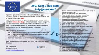 Aanpak en activiteiten avg | PPT
