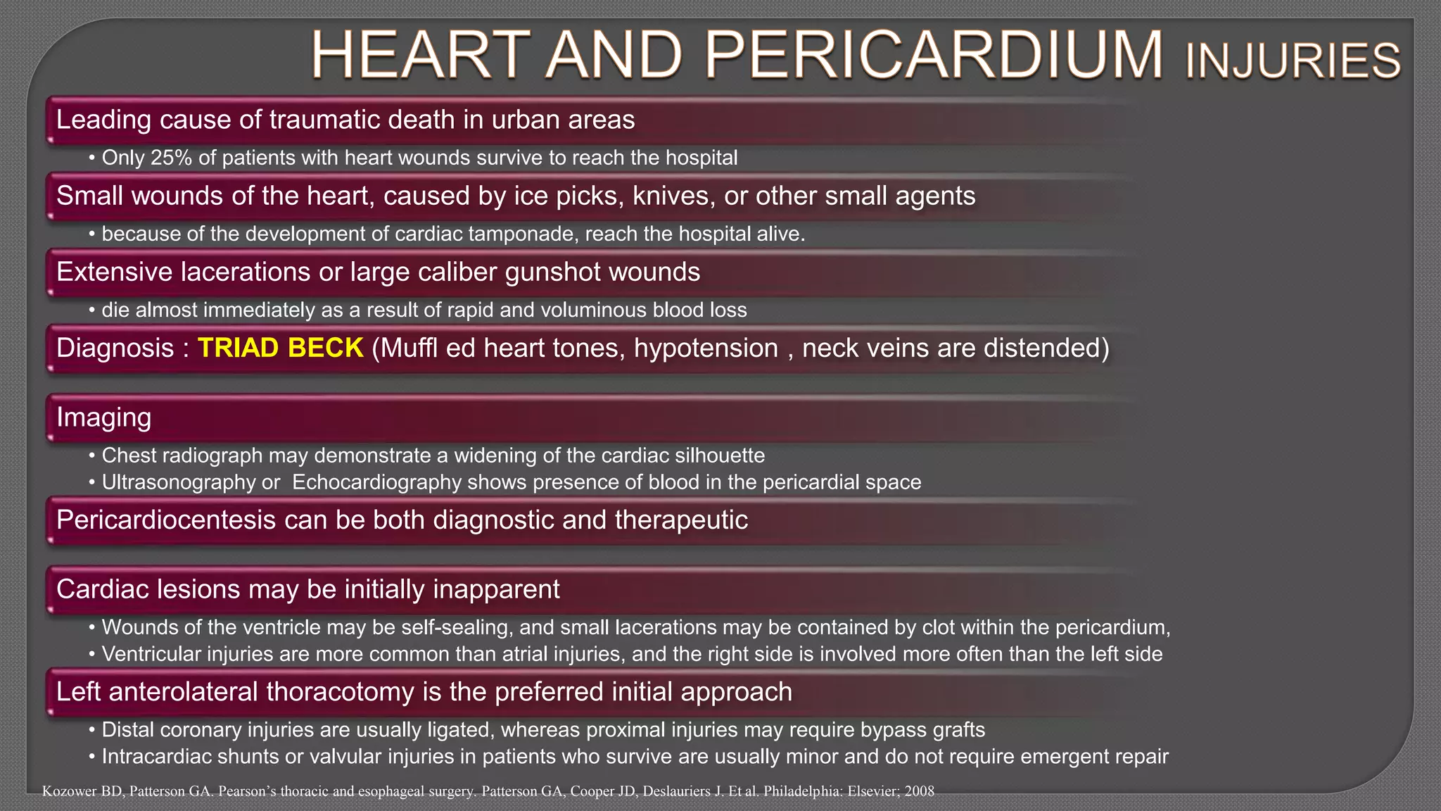 Penetrating Thoracic Trauma | PPTX