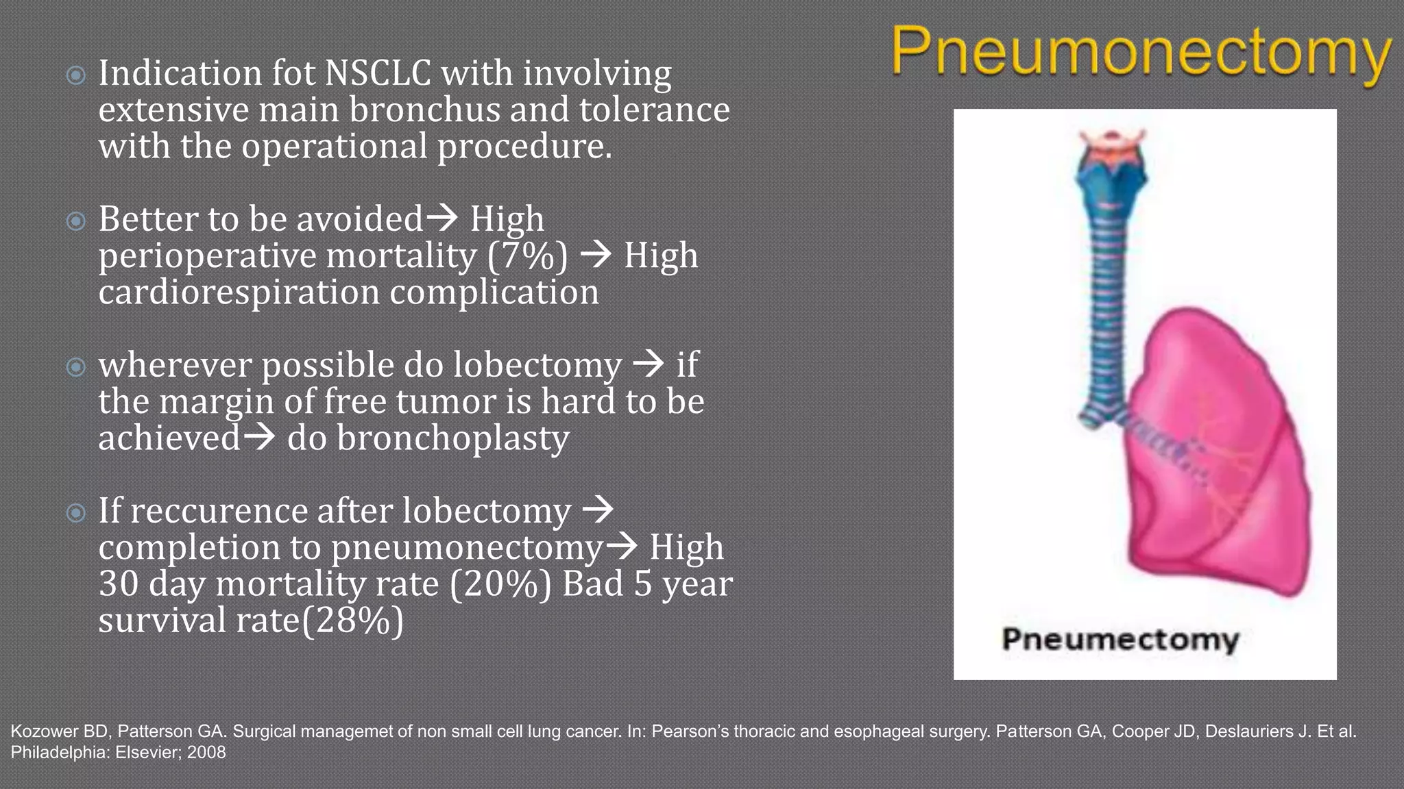 Surgical Management for Non Small Cell Lung Cancer | PPTX