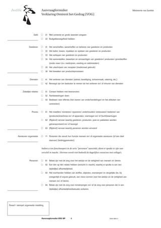 Aanvraagformulier Vog Np 2009 | PDF