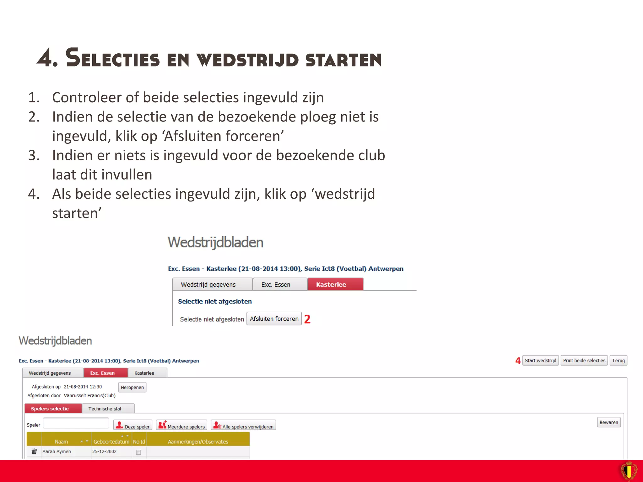 Aanwezigheids lijsten nawedstrijd | PDF
