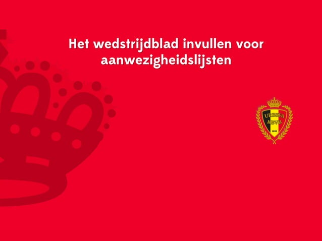 Aanwezigheidslijsten voor wedstrijd | PPT