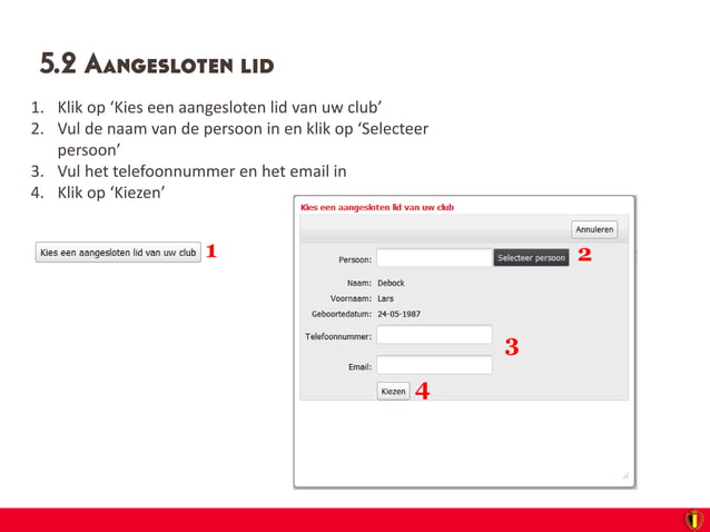 Aanwezigheidslijsten voor wedstrijd | PPT