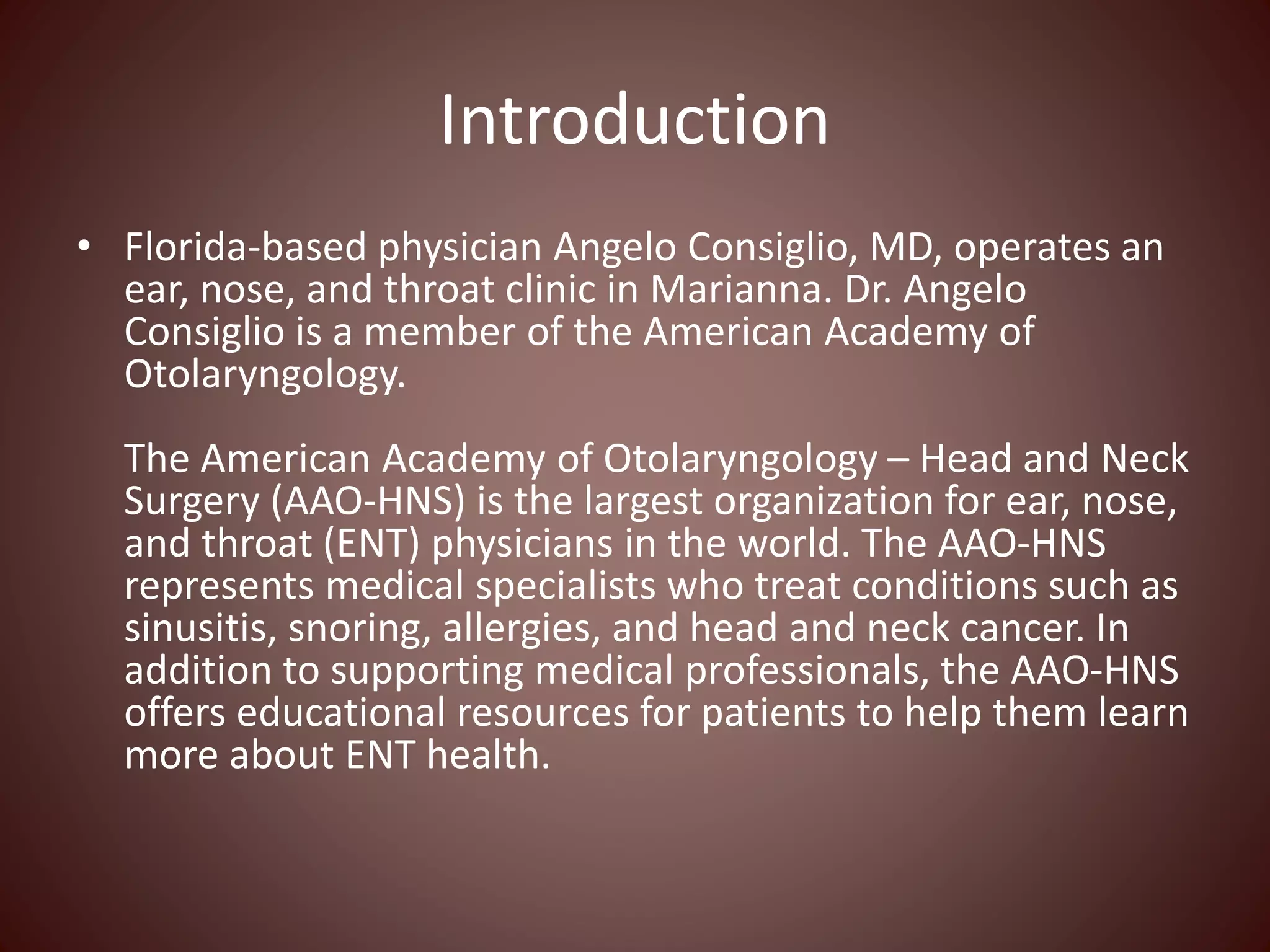 AAO-HNS Patient Education - When to See a Doctor for a Sore Throat | PPTX