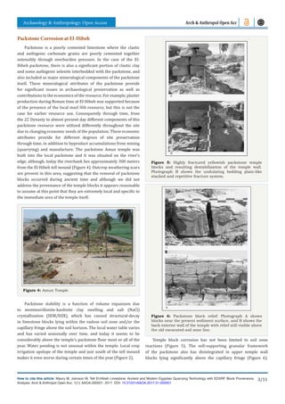 Tell El-Hibeh Limestone: Ancient and Modern Egyptian Quarrying ...