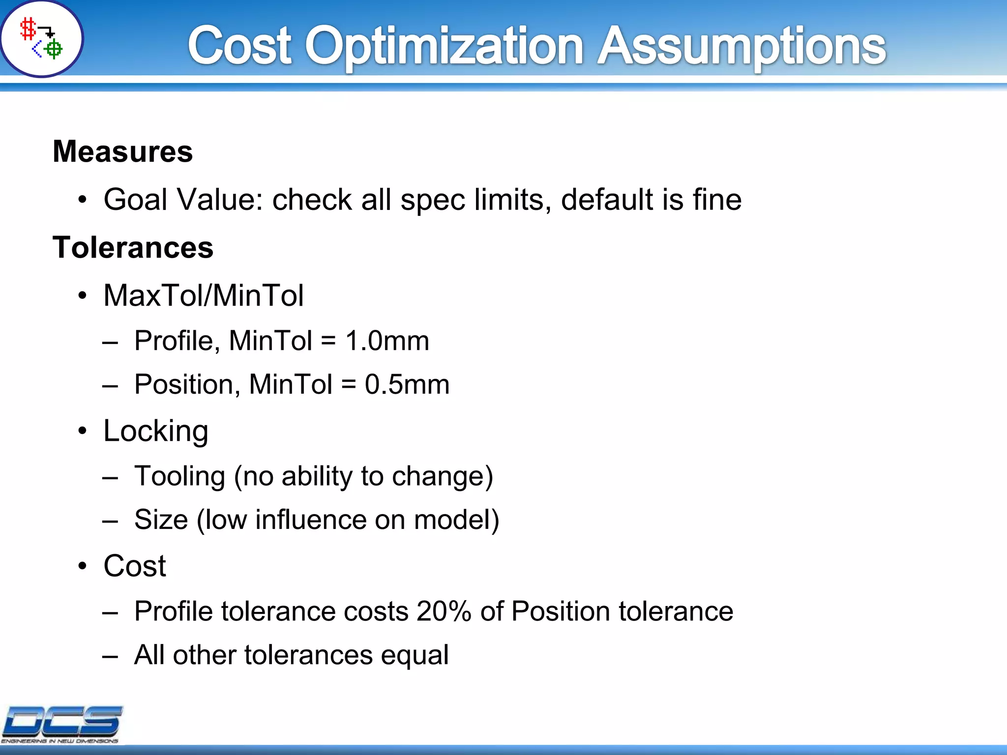 3DCS Advanced Analyzer and Optimizer for Tolerance Analysis | PPT