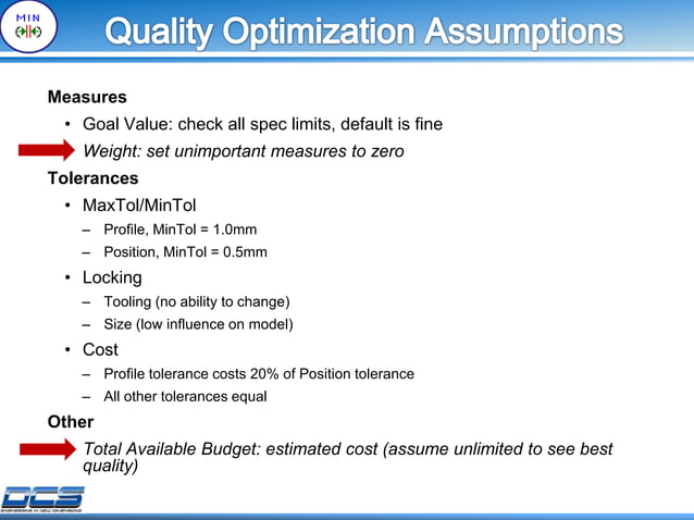3DCS Advanced Analyzer and Optimizer for Tolerance Analysis | PPT