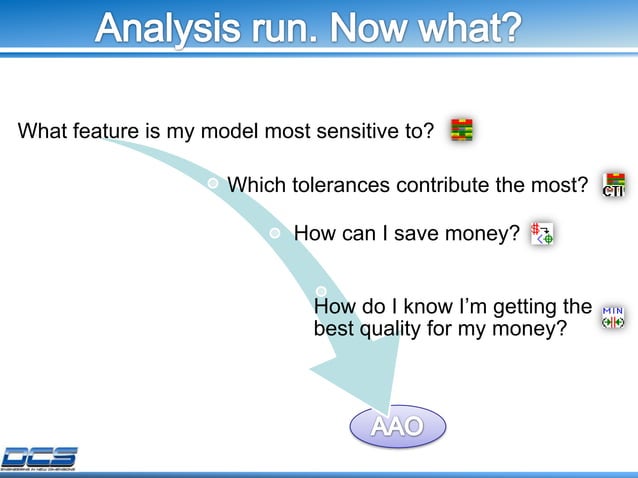 3DCS Advanced Analyzer and Optimizer for Tolerance Analysis | PPT