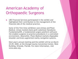 The Industry Exhibits at the 2019 AAOS Annual Meeting | PPT