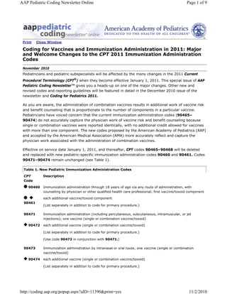 Medical Coding Vaccine Guidelines | PDF | Infectious Diseases ...