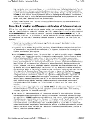 Medical Coding Vaccine Guidelines | PDF