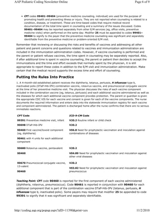 Medical Coding Vaccine Guidelines | PDF