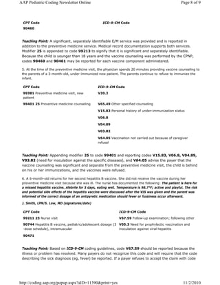 Medical Coding Vaccine Guidelines | PDF