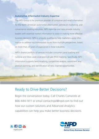 NPD Custom Research/Advanced Analytics | PDF