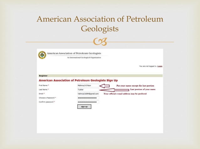 AAPG Membership Registration Procedure | PPT