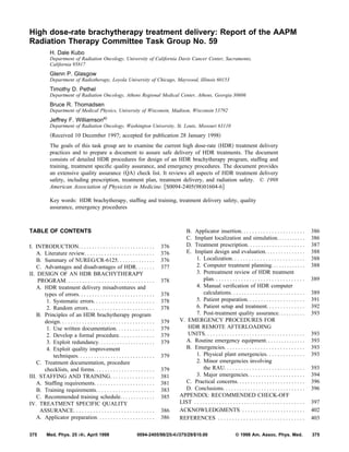 AAPM REPORT 61 | PDF