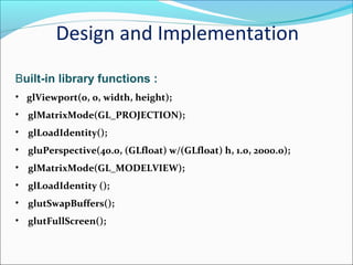 OpenGL Projects on SIMULATION OF WATER RIPPELS | PPT