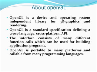 OpenGL Projects on SIMULATION OF WATER RIPPELS | PPT