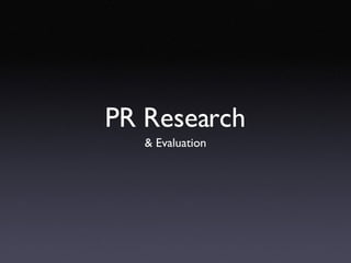 PR Research | PPT