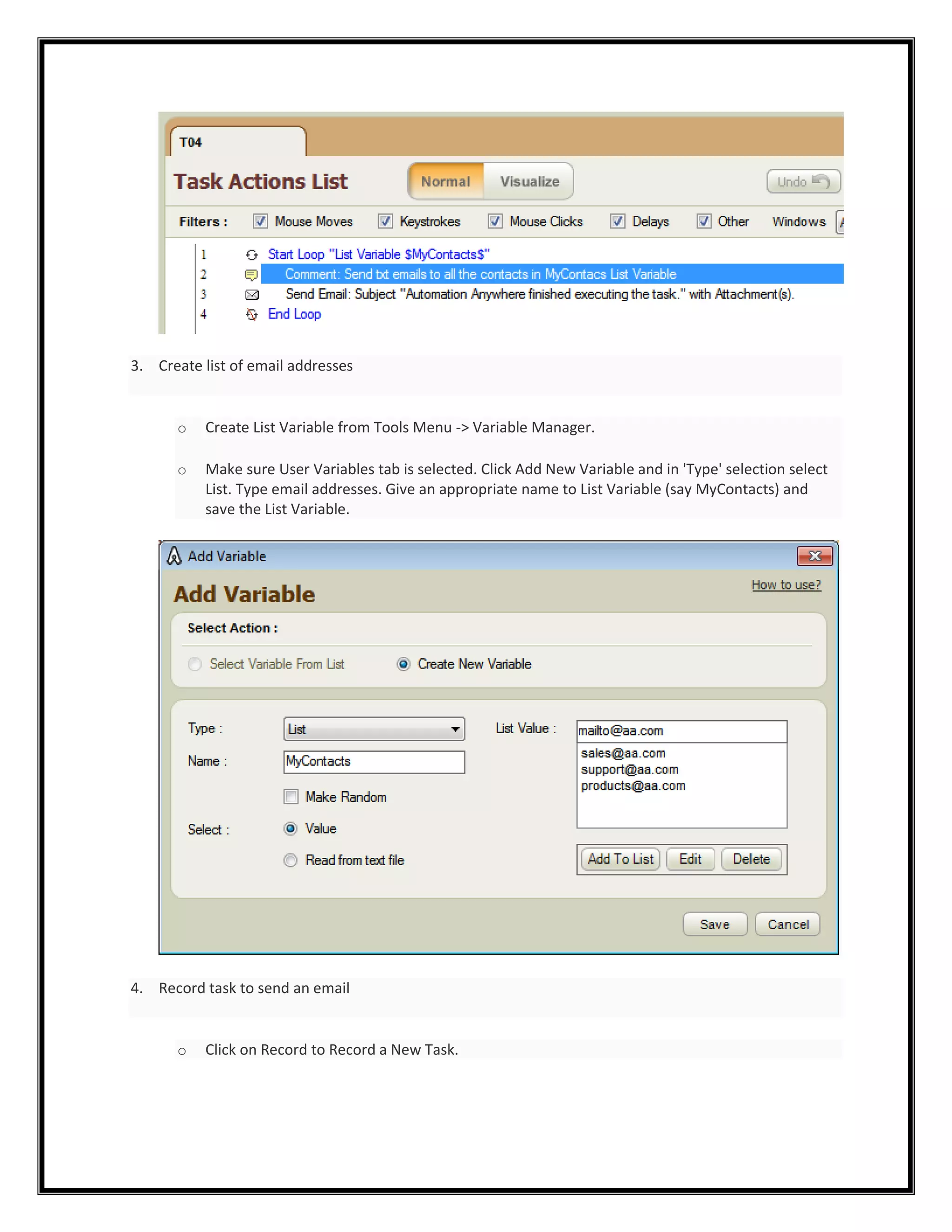 Automation Anywhere Examples | PDF