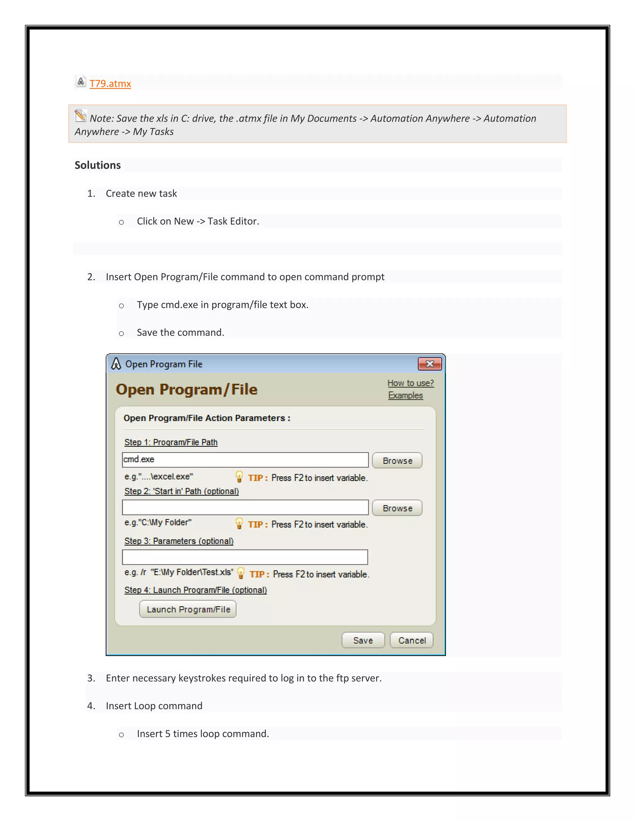 Automation Anywhere Examples | PDF