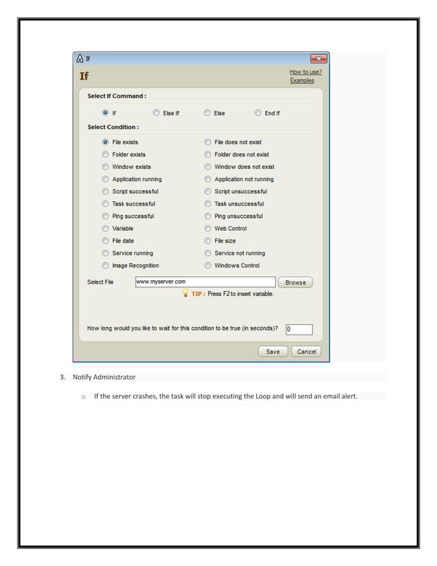 Automation Anywhere Examples Pdf Operating Systems Computer