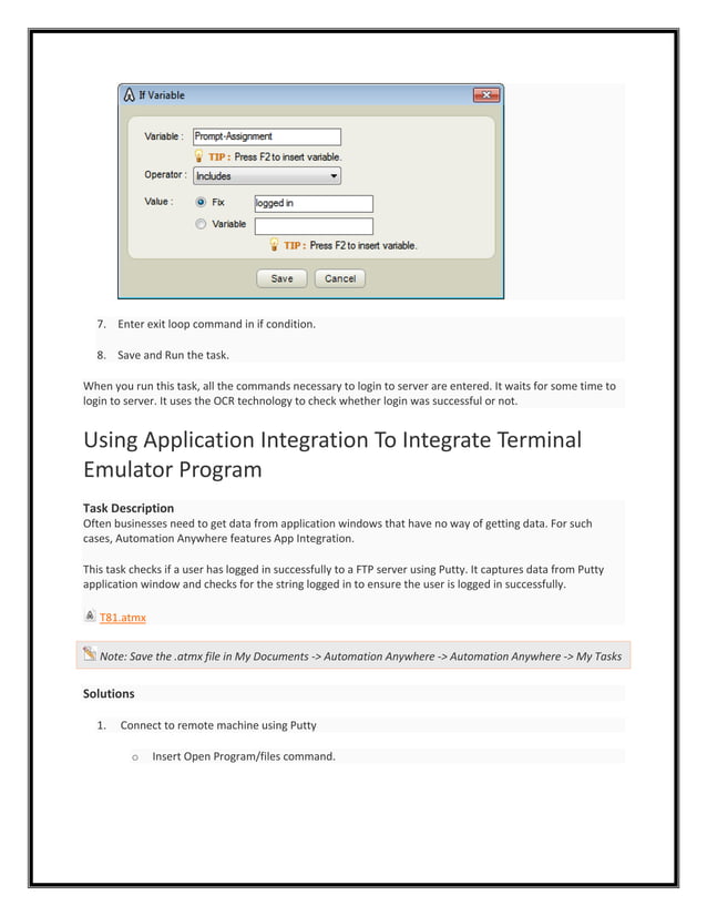 Automation Anywhere Examples | PDF | Operating Systems | Computer ...
