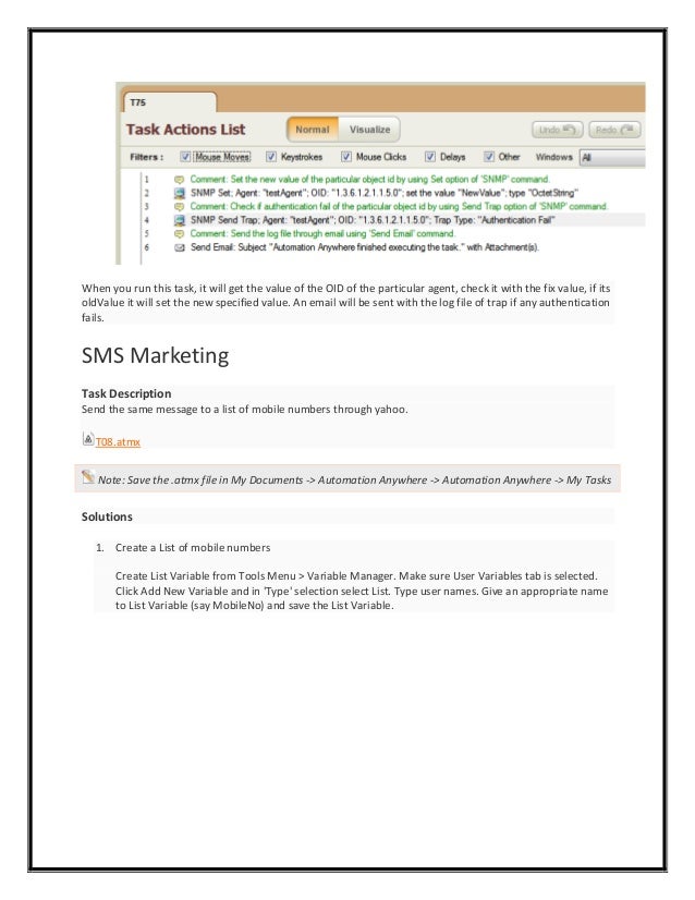 Automation Anywhere Examples