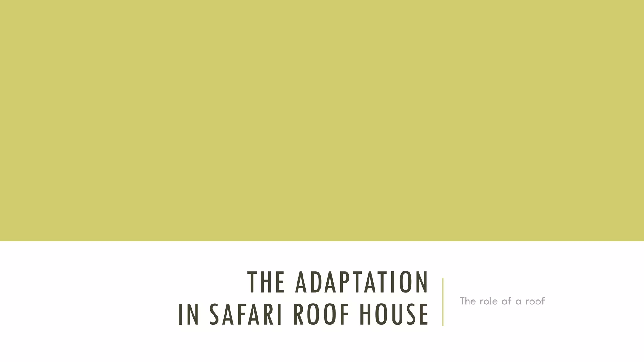 Presentation on Flat Roof Double in Safari Roof House | PDF