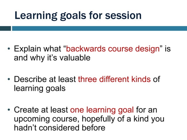 Goal-Setting, AAPT Facilitators Workshop | PPTX